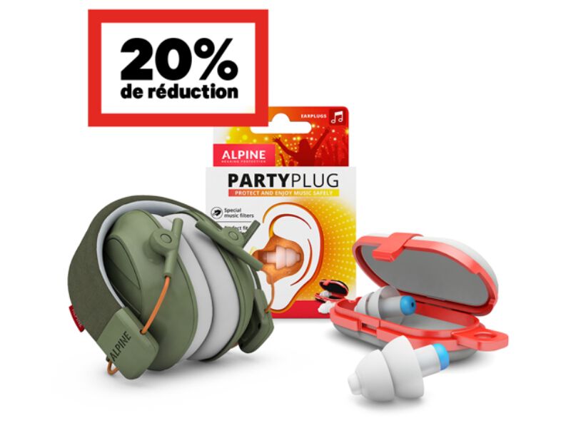 Actions | 20% de réduction sur toutes les protections auditives